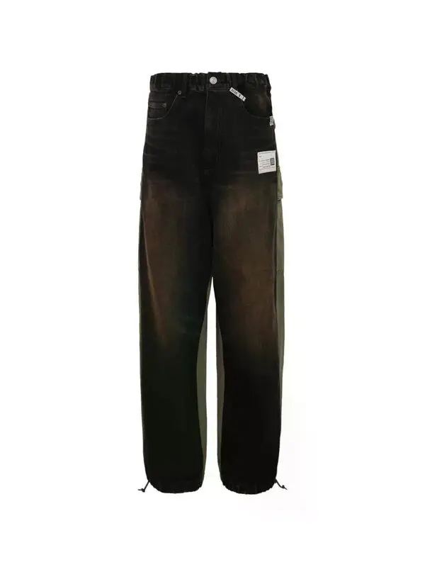 Mihara Yasuhiro Elasticated-waistband Cargo Pants - Black
