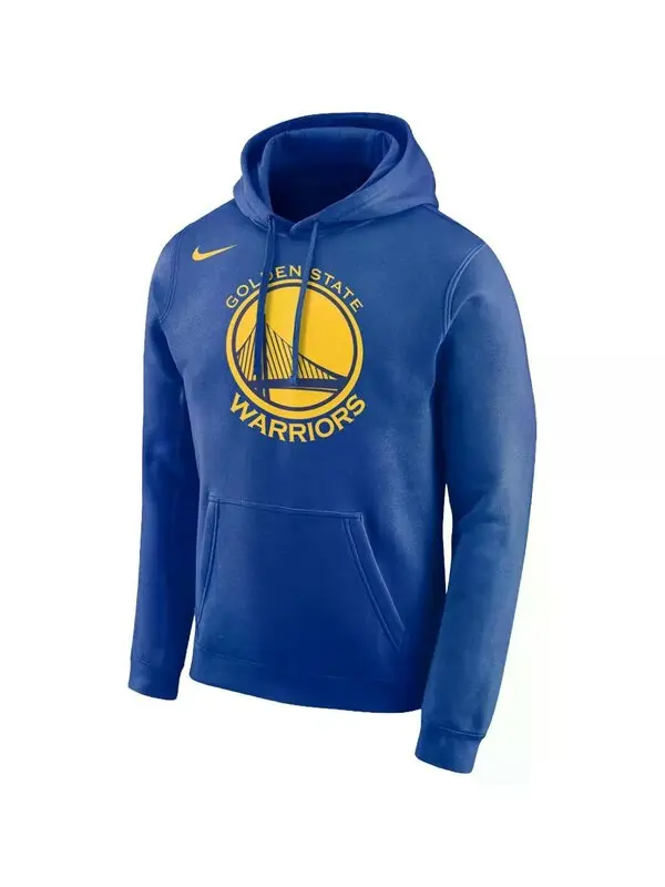 Nike X Nba Golden State Warriors Logo-detail Hoodie - Blue