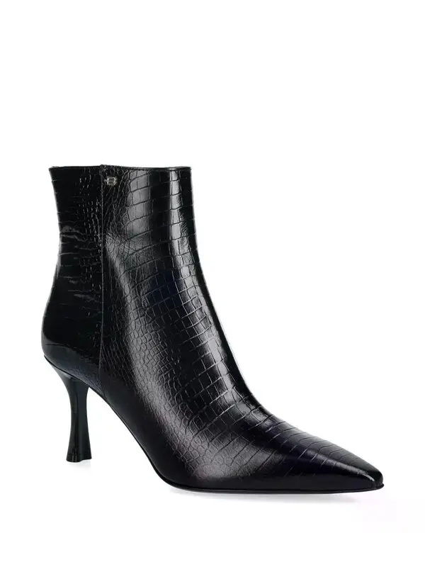 BALDININI Pointed-toe Croc-effect Boots