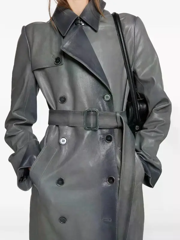 Acne Studios Double-breasted Leather Coat