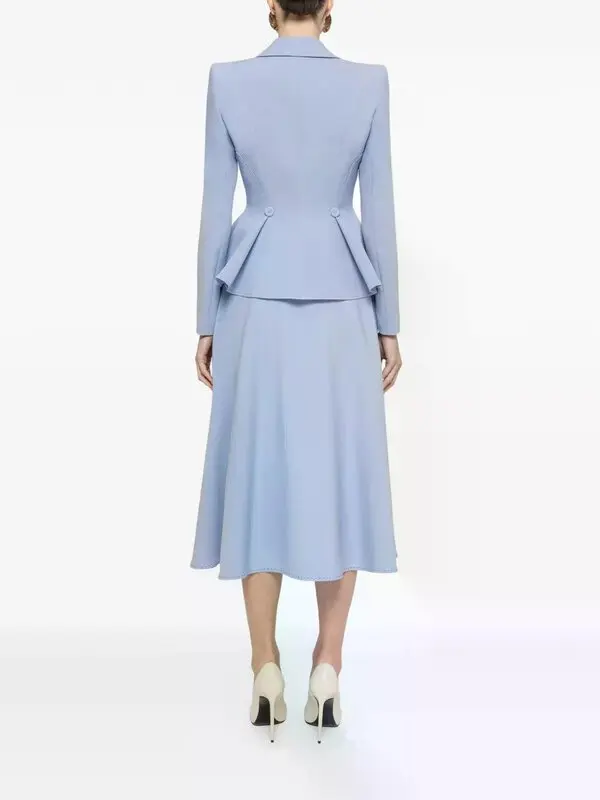 NISSA Button-detailed Midi Skirt