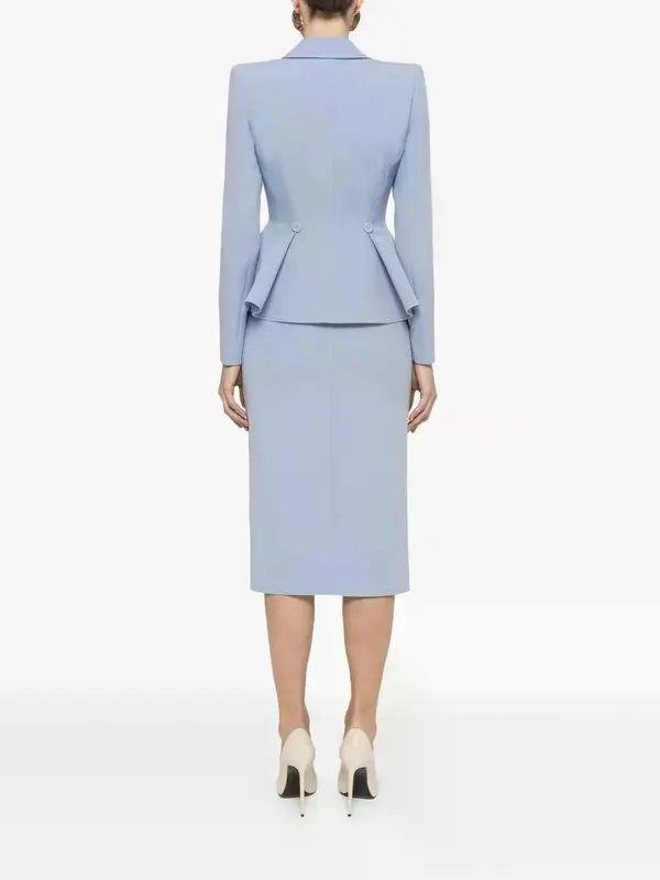 NISSA High-waisted Pencil Midi Skirt - Blue
