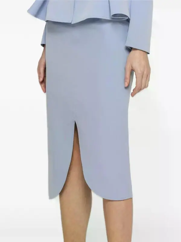 NISSA High-waisted Pencil Midi Skirt - Blue