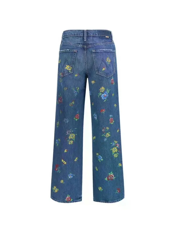 MOTHER The Rerun Zip Sneak Jeans - Blue
