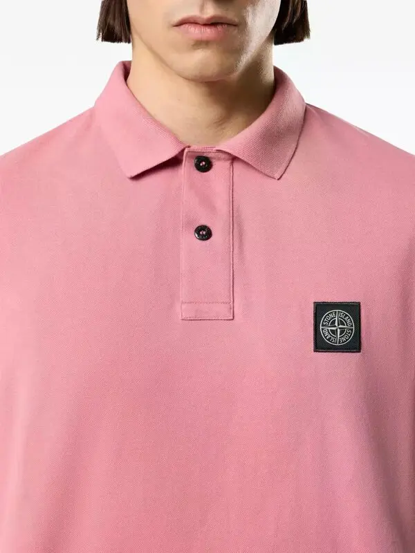 Stone Island Short-sleeve Polo Shirt - Pink