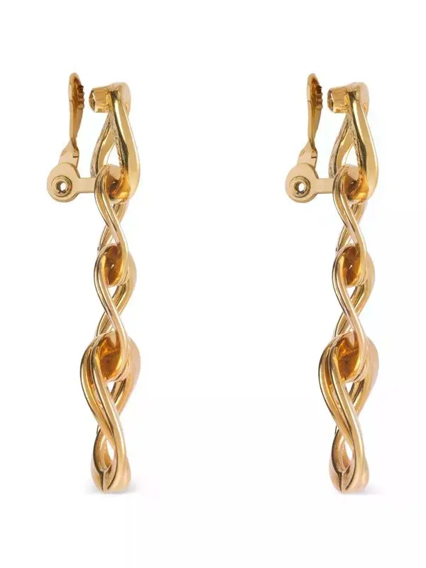 MONET 1980s Double-chain Clip-on Earrings