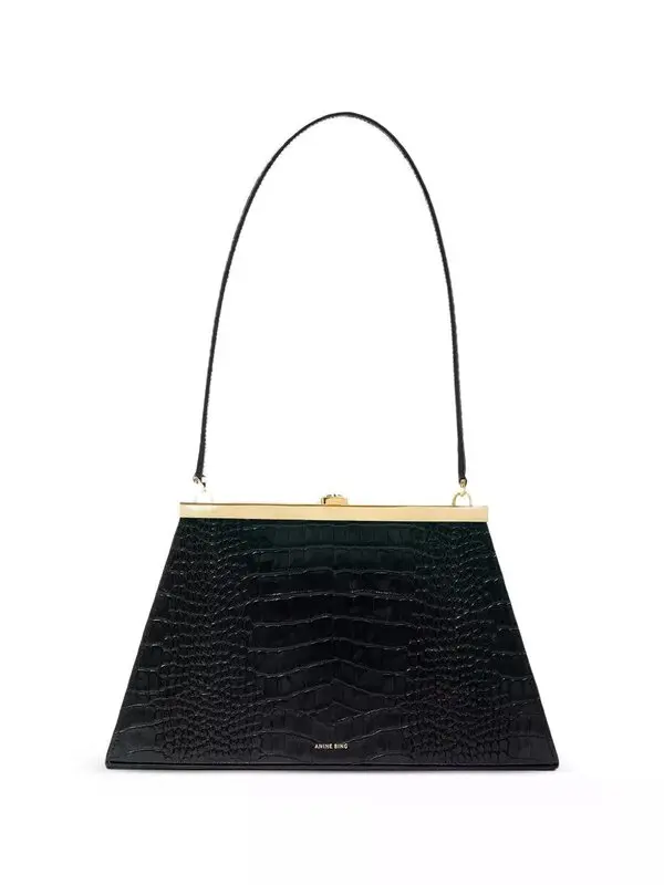 ANINE BING Annie Smooth-leather Bag - Black