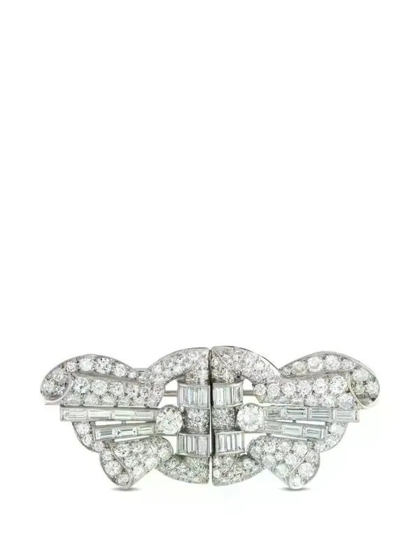 LB EXCLUSIVE Diamond Embellished Brooch - Silver