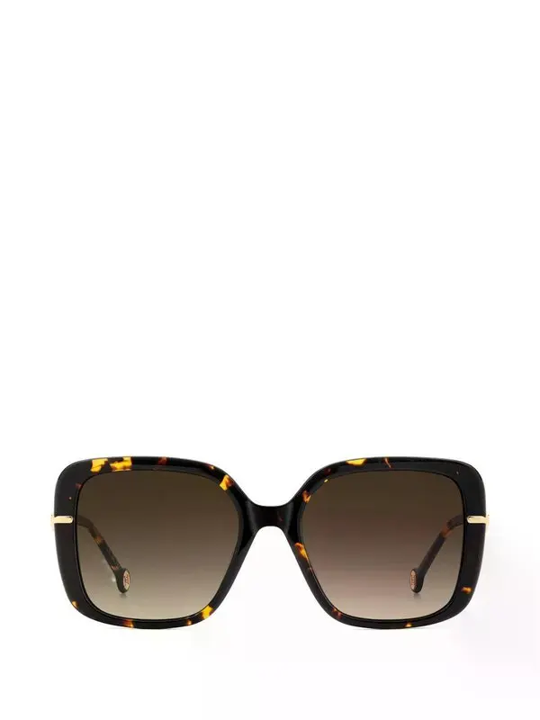 Carolina Herrera Square Frame Sunglasses - Brown