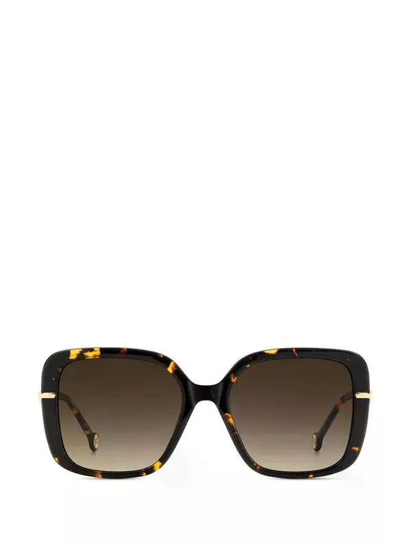 Carolina Herrera Square Frame Sunglasses - Brown