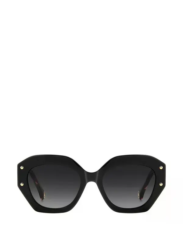 Carolina Herrera Geometric Frame Sunglasses - Black