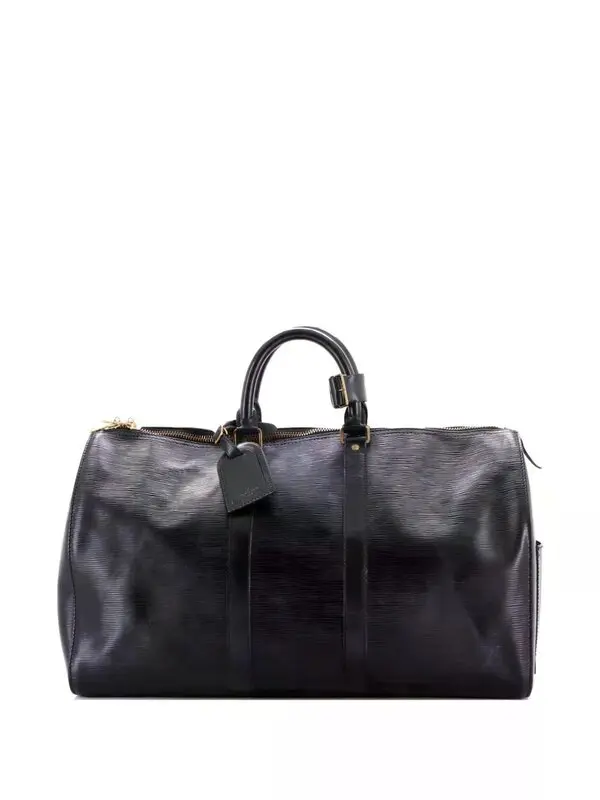 LOUIS VUITTON Keepall Bag Epi Leather 45 Travel Bag - Black