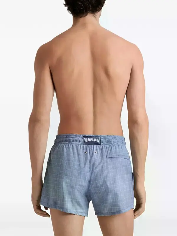 Vilebrequin Prince Of Wales Check Swim Shorts - Blue