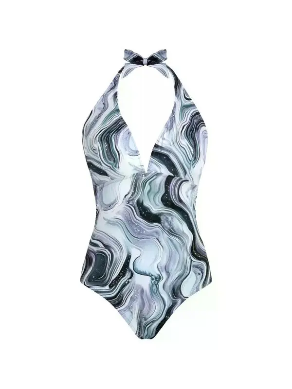 Vilebrequin Halterneck Marble Swimsuit - Blue