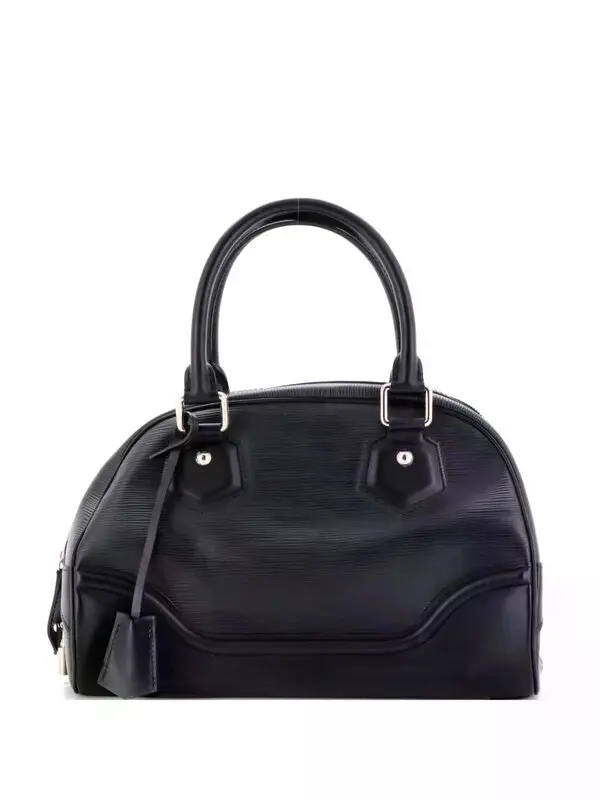 LOUIS VUITTON Montaigne Bowling Bag Epi Leather Pm Handbag - Black
