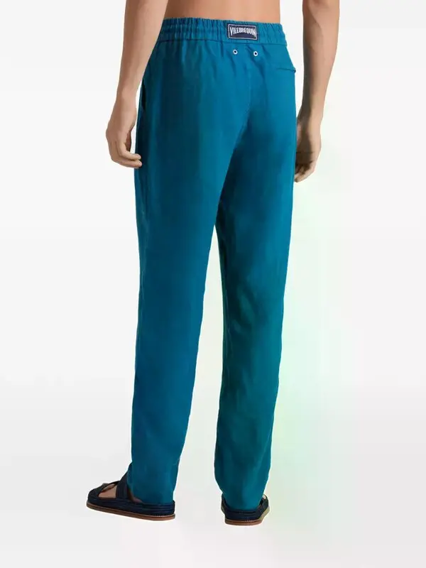 Vilebrequin Drawstring Linen Trousers - Blue