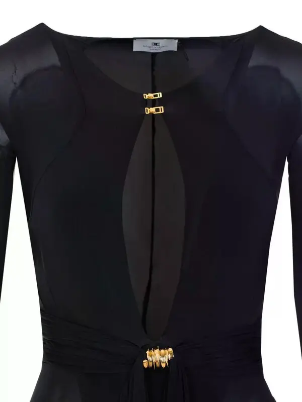 Elisabetta Franchi Long-sleeve Bodysuit - Black