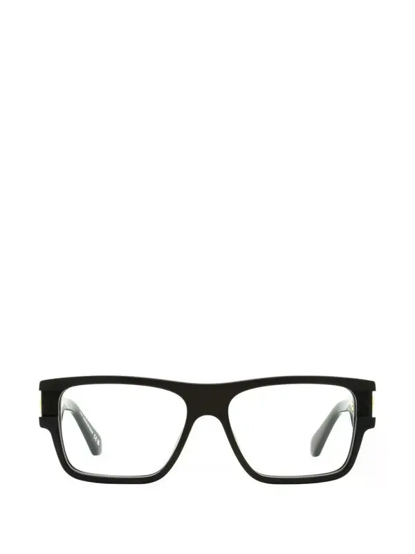 Off-White 086 Logo Plaque Glasses - Black