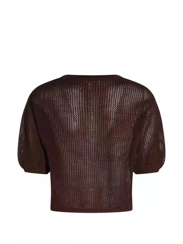 Antonelli Firenze Pointelle-knit Top