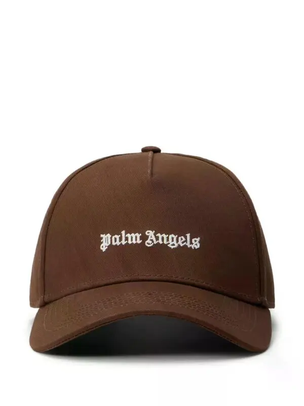 Palm Angels Embroidered Logo Baseball Cap - Brown