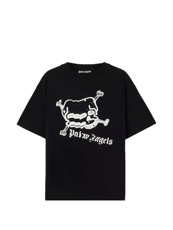 Palm Angels Skull Graphic T-shirt - Black