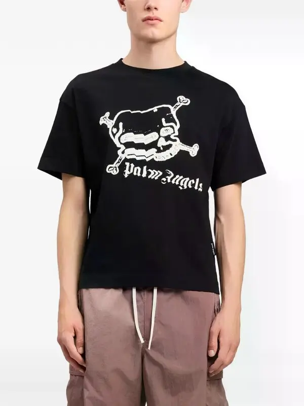 Palm Angels Skull Graphic T-shirt - Black