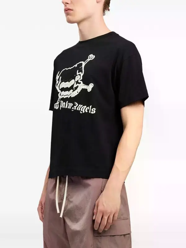 Palm Angels Skull Graphic T-shirt - Black