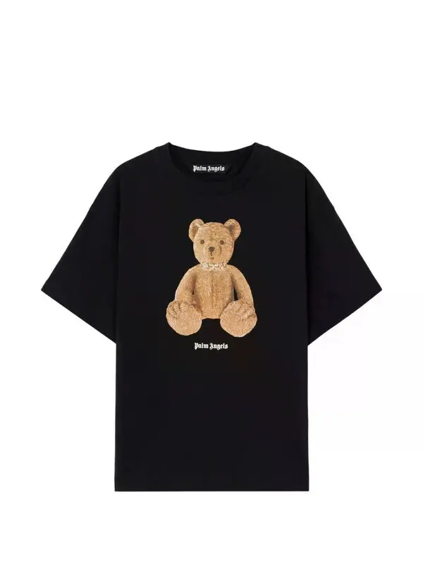 Palm Angels Bear Logo-print T-shirt - Black