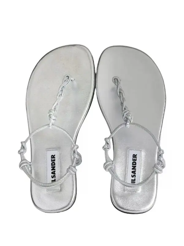 JIL SANDER Knot-strap Flat Sandals