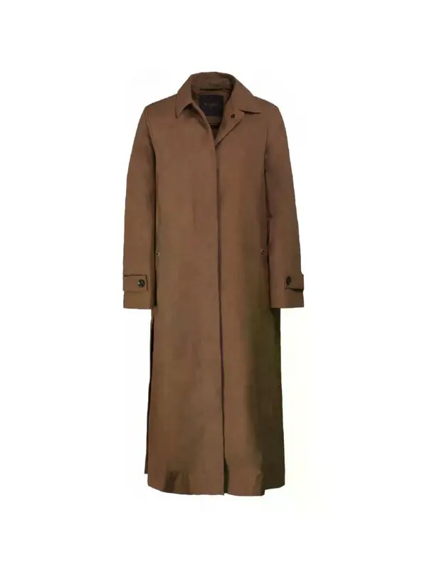 MOORER Rixta-wfc Buttoned Single-breasted Coat - Brown