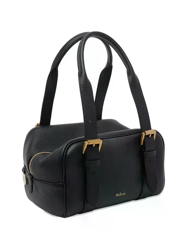 Mulberry Small Leather Boston Tote - Black
