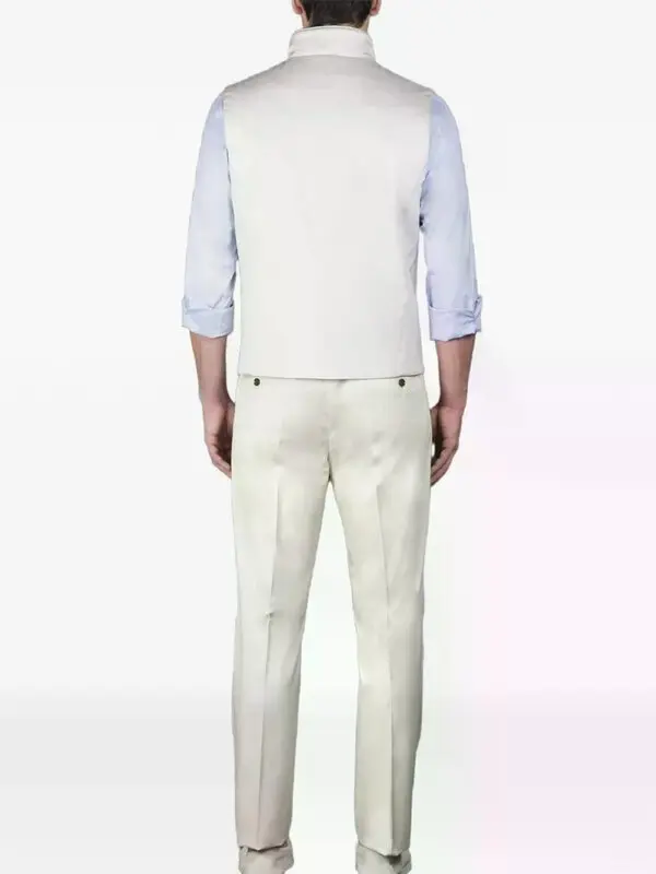 MOORER Zip-pocket Gilet - Neutrals