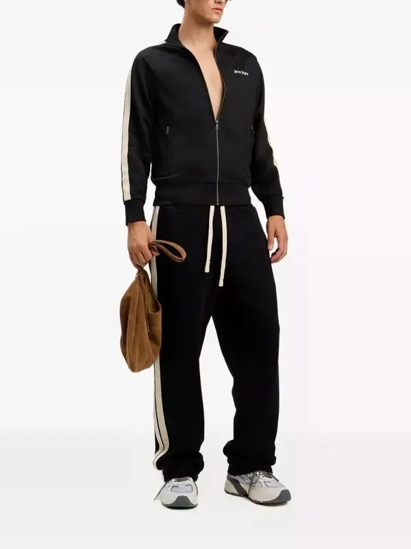 Palm Angels Logo Striped Jacket - Black