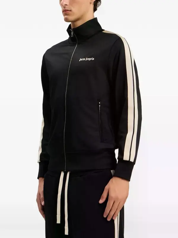 Palm Angels Logo Striped Jacket - Black