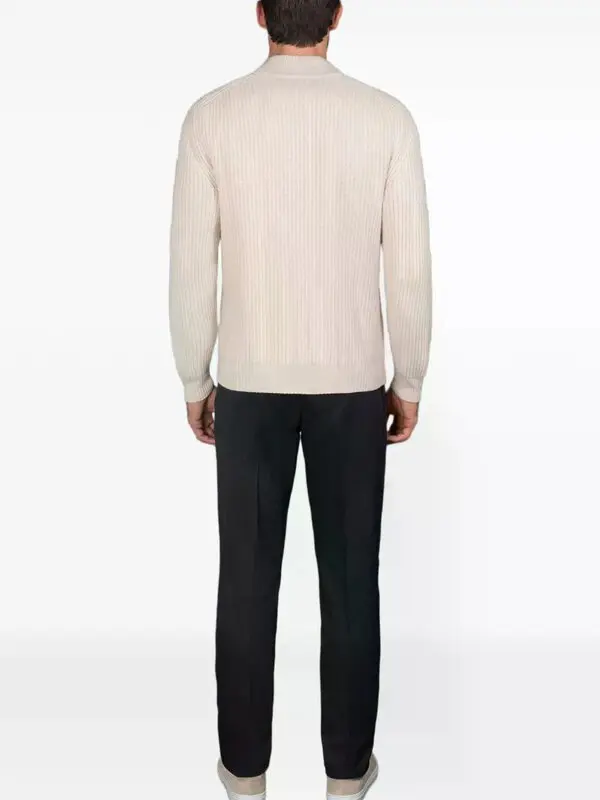 MOORER High-neck Half-zip Cashmere Sweater