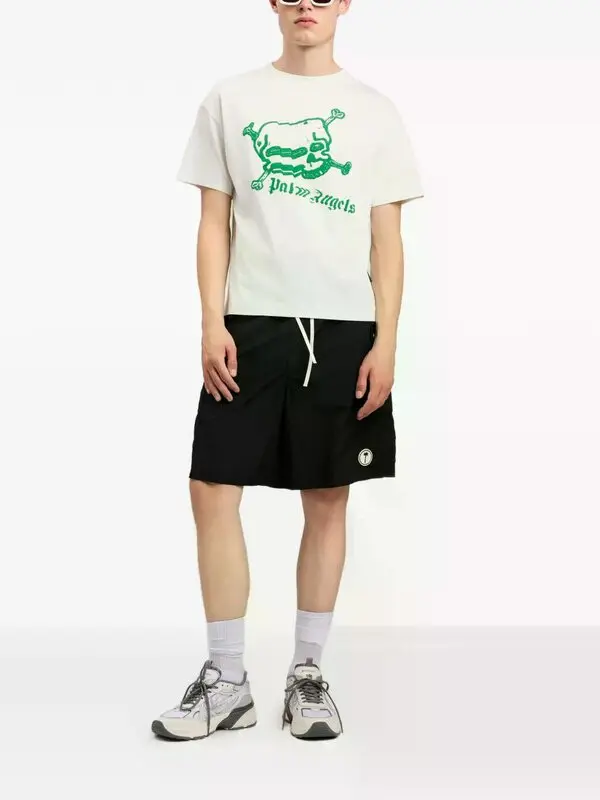 Palm Angels Skull Graphic T-shirt - Neutrals