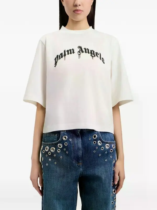 Palm Angels Logo-print Short-sleeve T-shirt - White