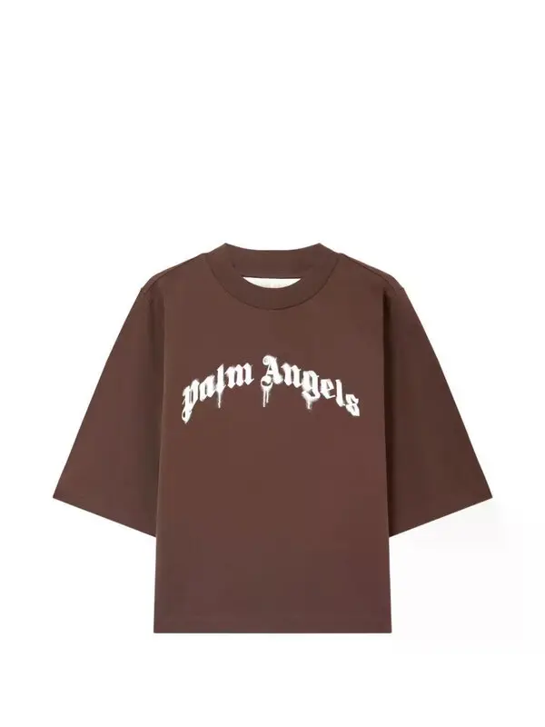 Palm Angels Curved Logo Boxy T-shirt
