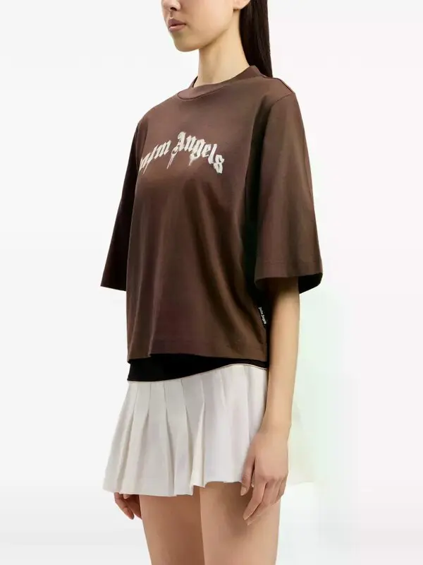 Palm Angels Curved Logo Boxy T-shirt