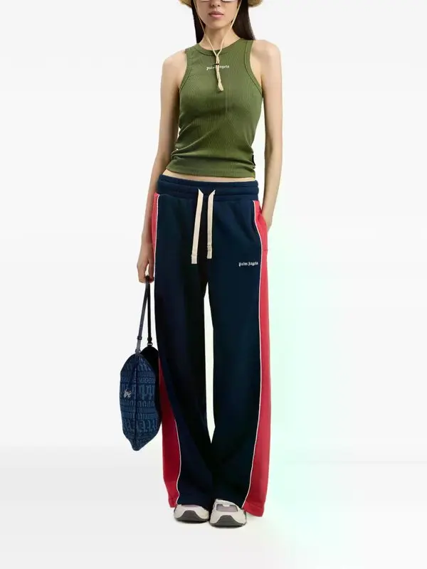 Palm Angels Logo Ribbed Tank Top - Green