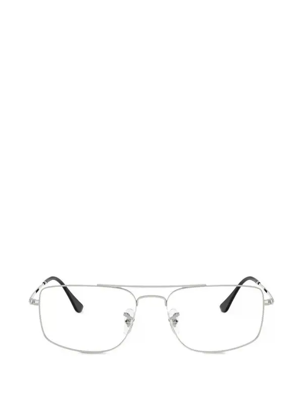 Ray-ban Rectangle Frame Eyeglasses - Silver