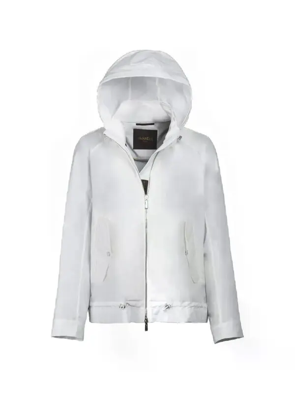 MOORER Hooded Zip-fastening Jacket