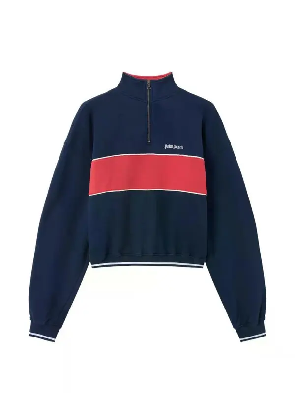 Palm Angels Classic Logo Half-zip Sweatshirt