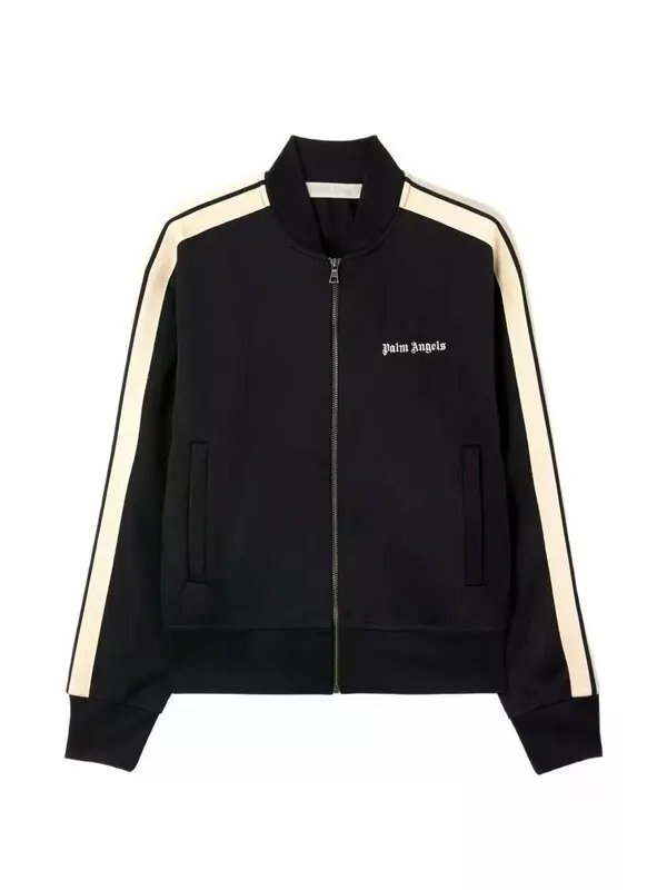 Palm Angels Logo Side-stripe Bomber Jacket - Black
