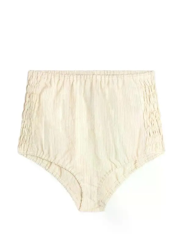 Dries Van Noten Striped Micro Shorts - Neutrals