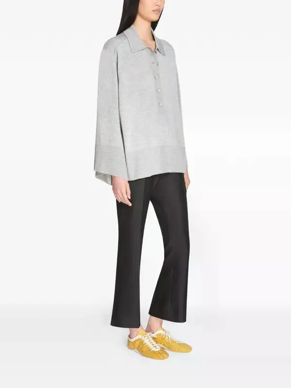 Dries Van Noten Button Wide-sleeved Polo Top