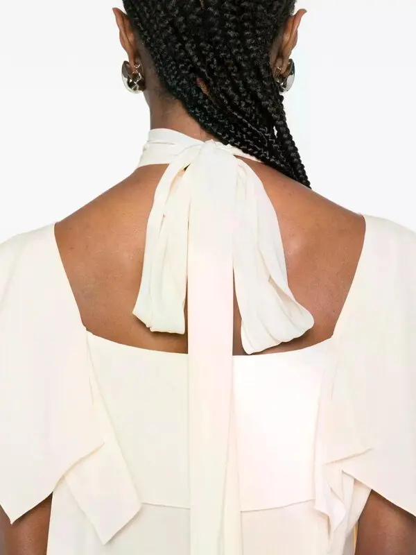 LANVIN Ruffled Tie Blouse