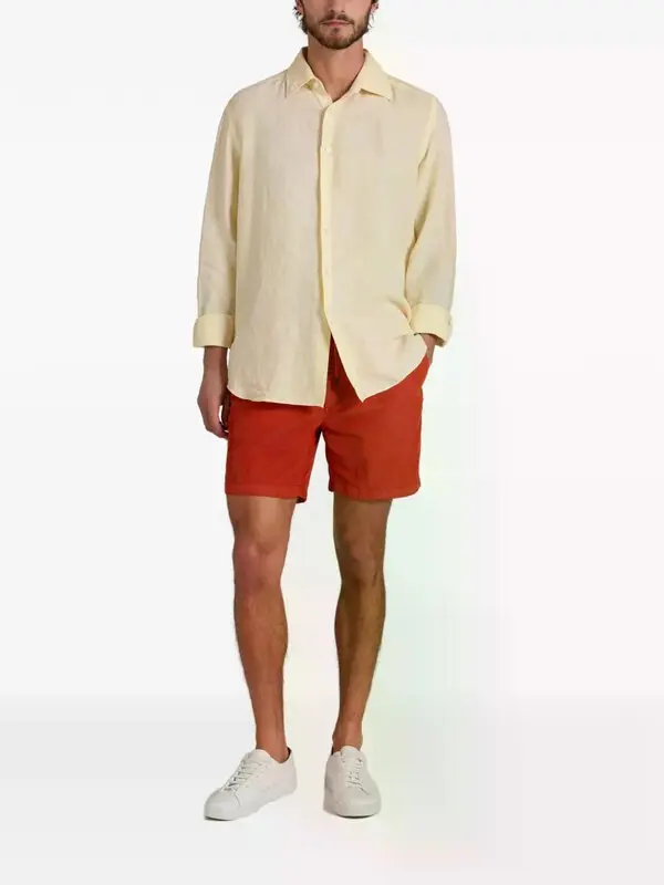SLOWEAR Regular Fit Velvet Shorts - Orange