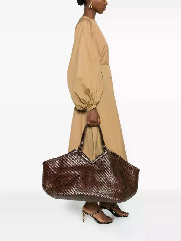 Benedetta Bruzziches Woven Shoulder Bag - Brown