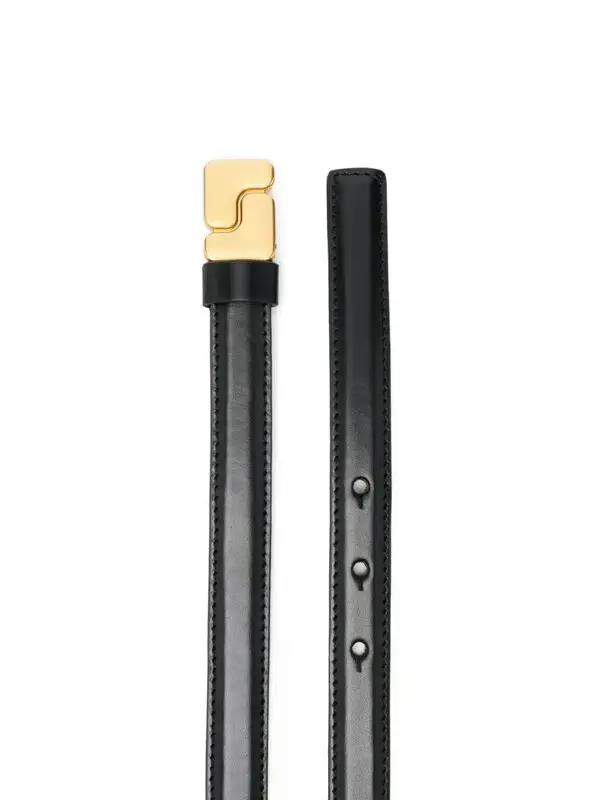 Soeur Ninon Logo Buckle Belt - Black
